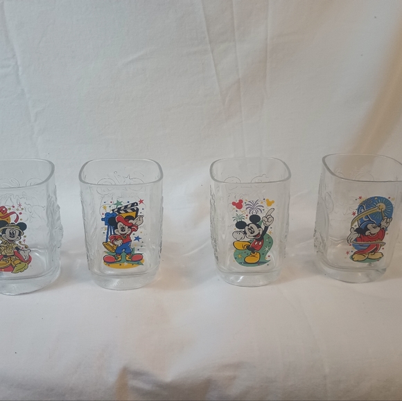 Disney | Art | Set Of 4 Disney 200 Commemorative Glasses | Poshmark